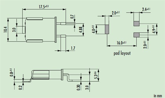 压电石英晶体,HC49/U-SMC晶振,进口石英晶振